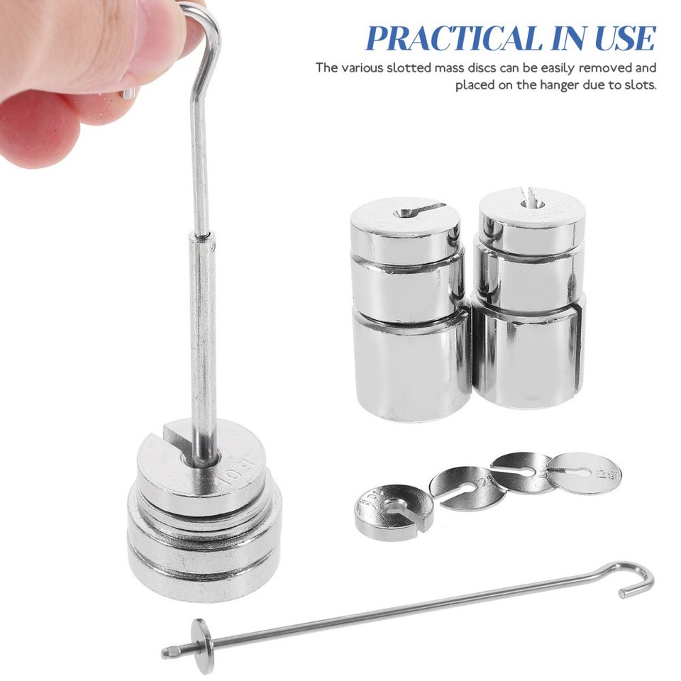 Weight Set Weights Plates Lab with Hooks Small Slotted Disc Weights set ...