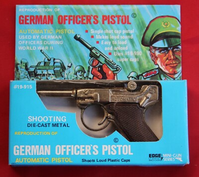 Vintage Edge Mark Toy Cap Gun "German Officer Pistol" 19-915 Luger New ...