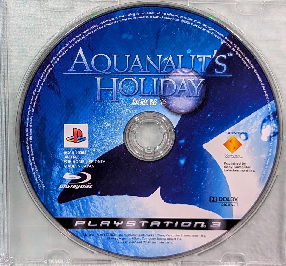 Aquanaut's Holiday (PlayStation 3 PS3, 2008) Asian / English Version ...