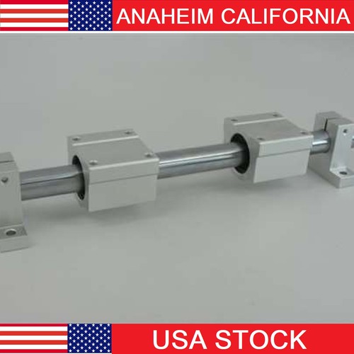 20mm Linear Shaft 55" 2 Slide Units 2 Shaft Supports Linear Motion 7956 ...