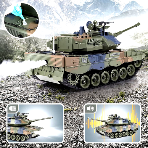 1:18 RC Tank German Remote Control Battle Tank Military Shoots BBS ...