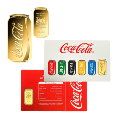COCA COLA Can 1/1000 oz .999 Gold - Chad | eBay
