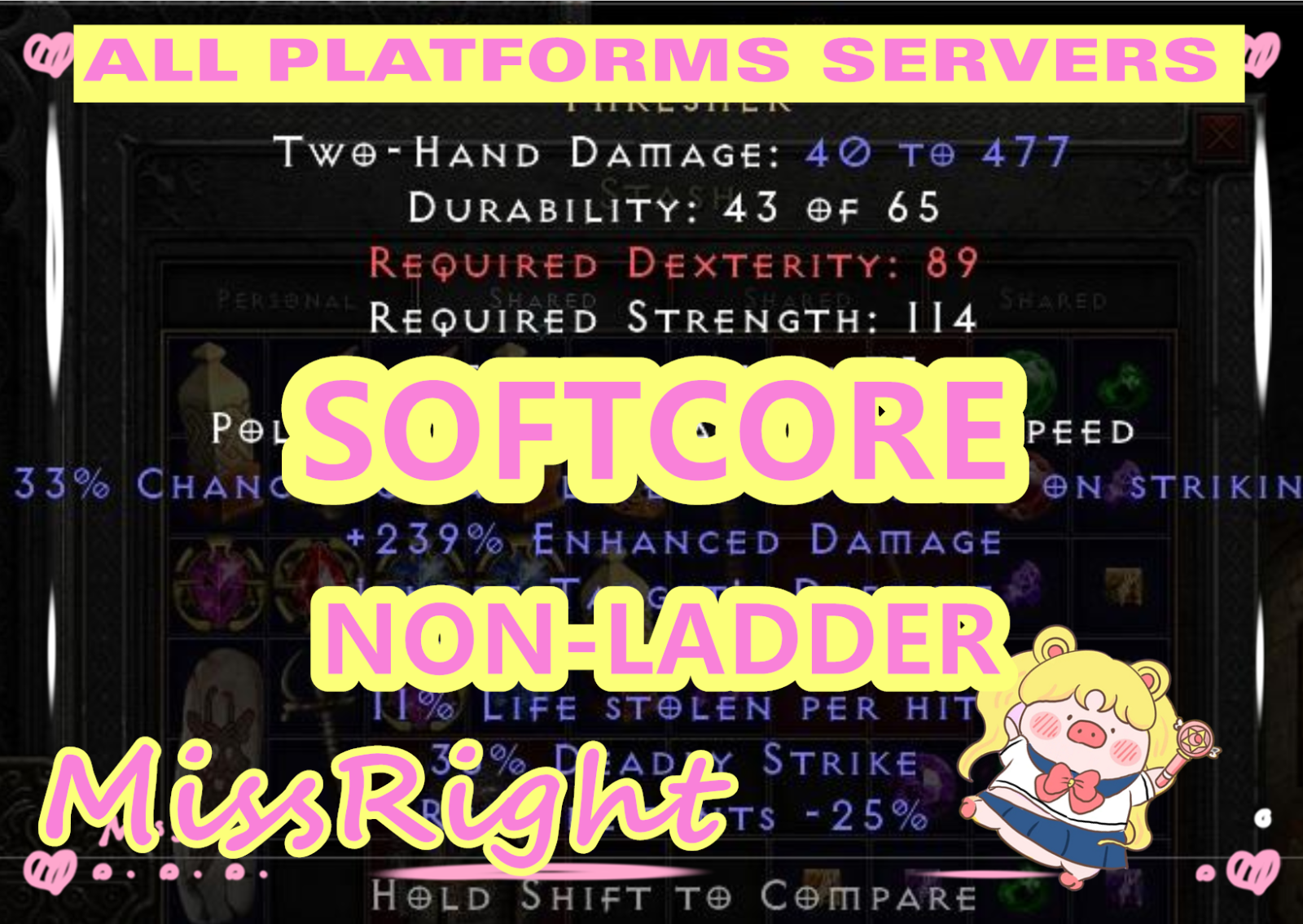 ETH The Reaper's Toll MORE OPTIONS🌺PC-SWITCH-PS-XBOX🌺Diablo 2 D2R Non ...