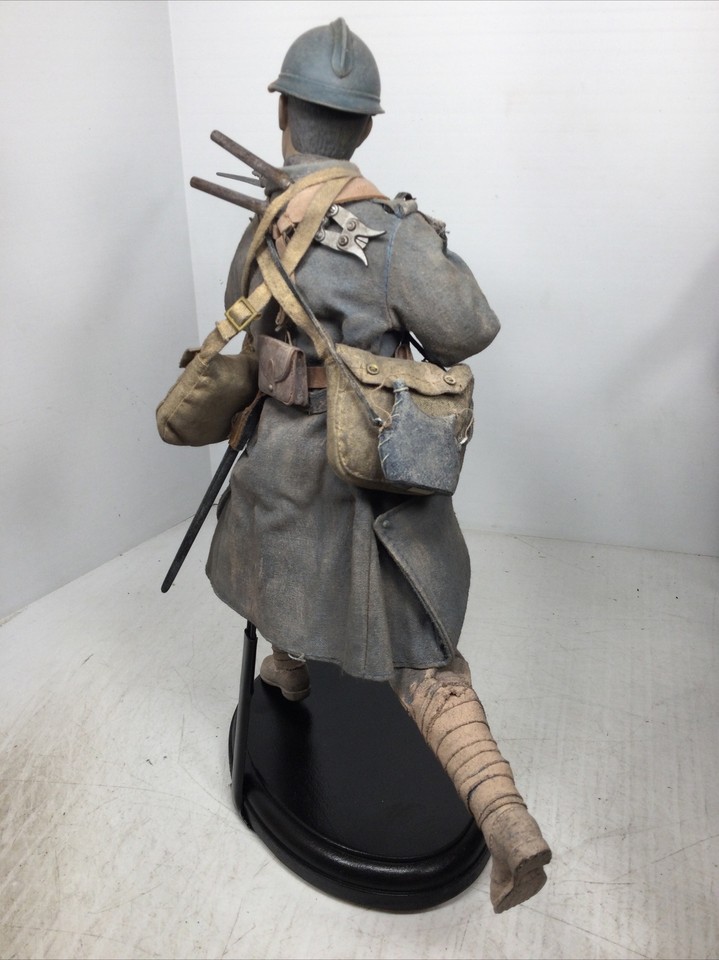1/6 CUSTOM FRENCH WW1 FRONT LINE CHARGING INFANTRYMAN 1917 BERTHIER ...