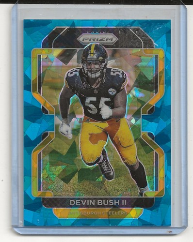 2021 Prizm Devin Bush Blue Cracked Ice # 74/99 | eBay