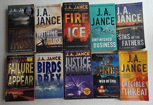 J A JANCE~mystery/crime/thriller~LOT OF 10 P/B BKS, PREOWNED | eBay