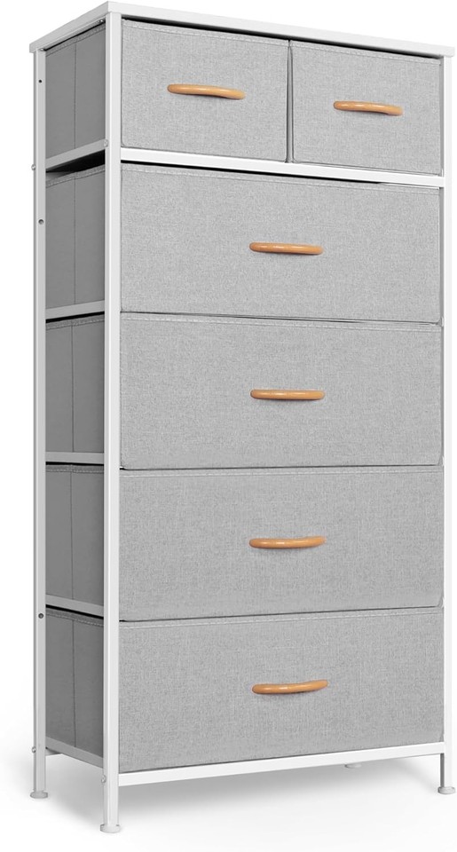 Tall Dresser Bedroom Vertical Storage Organizer Tower W/ 6 Drawers ...