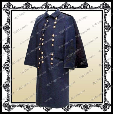 New Civil War Greatcoat Union Cloak Coat Reenactment Navy Blue S M L XL ...