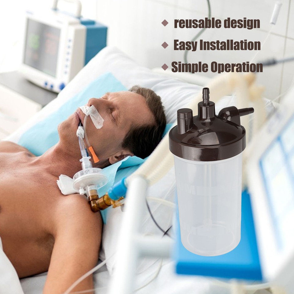 Oxygen Bubbler Bottle Reusable Easy Installation Oxygen Humidifier ...