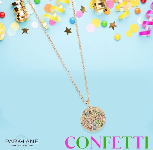 NWT Park Lane Confetti Necklace!!! CZ PINK BLUE GREEN | eBay