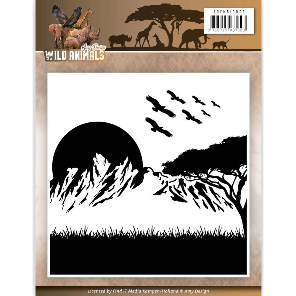 Wild Sunset Mountain Background Embossing Folder Find It Trading ...