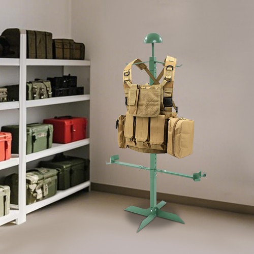 Heavy Duty Military Equipment Gear Stand Helmet Vest Belt Display Rack ...