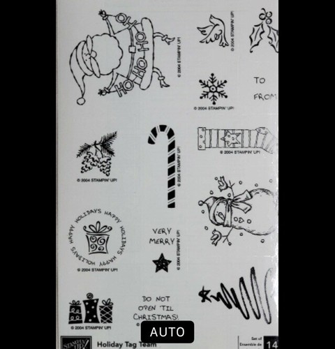 Stampin Up HOLIDAY TAG TEAM Stamp Set - Converted To Cling / Unmounted ...