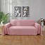 1/2/3/4 Seater Sofa Cover Knitted Cotton Linen 1-Piece Slipcover Couch ...