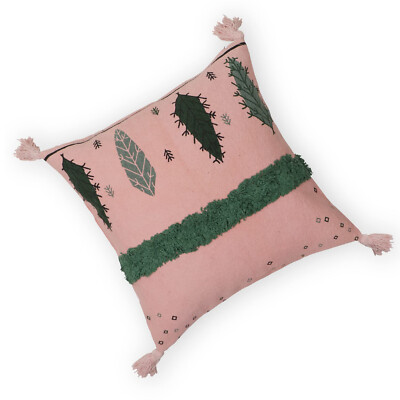 Cotton Canvas Small Cushion Cover 16 inch X 16 inch Printed Pink Pack ...