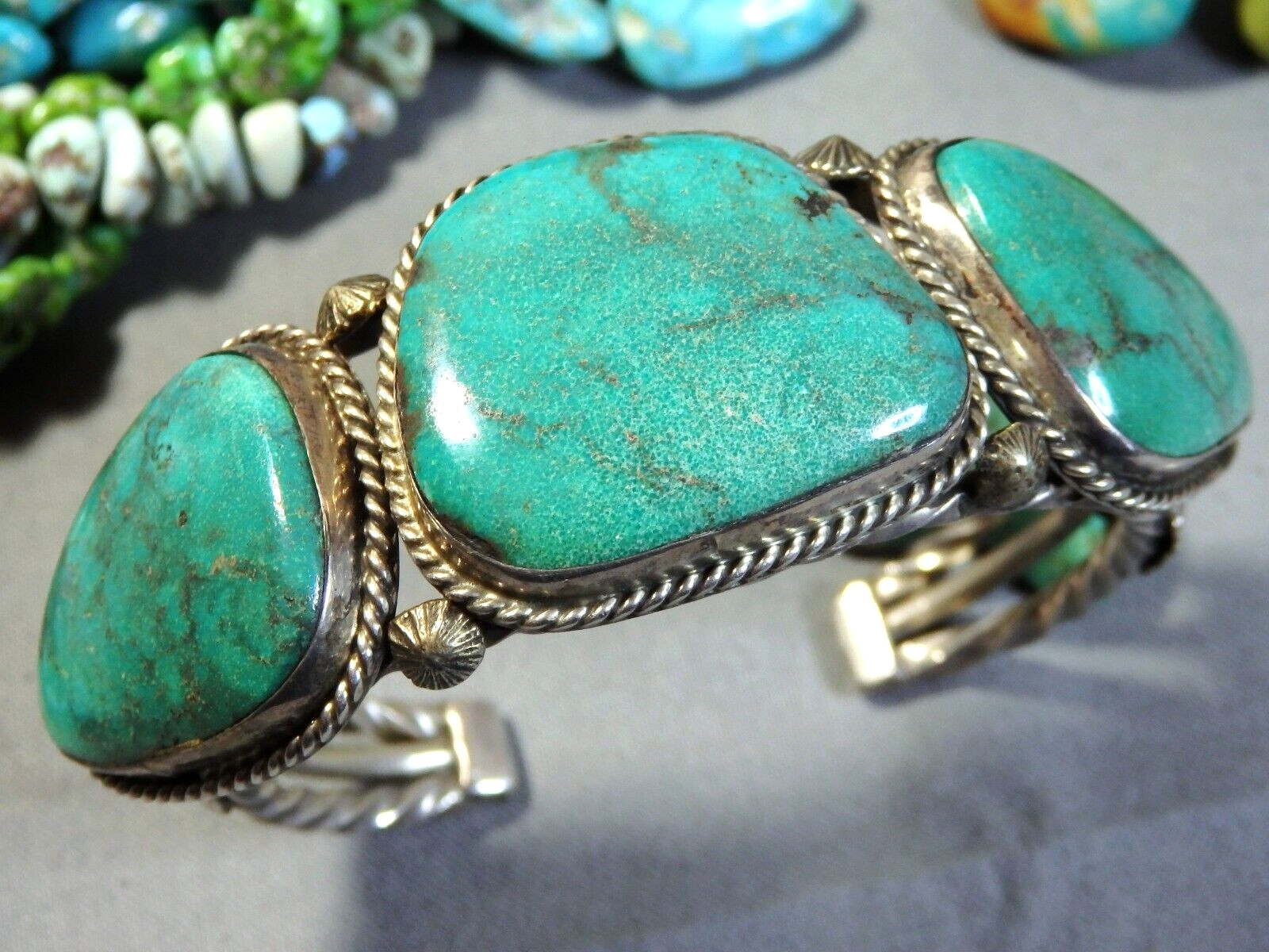 NAVAJO Begay EMERALD Valley TURQUOISE Nv. Sterling SI… - Gem