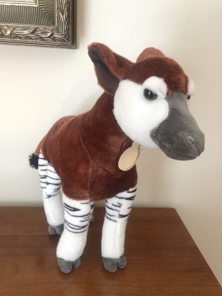 Wild Republic Okapi 13" Plush Stuffed Animal Zebra Bronz Zoo | eBay