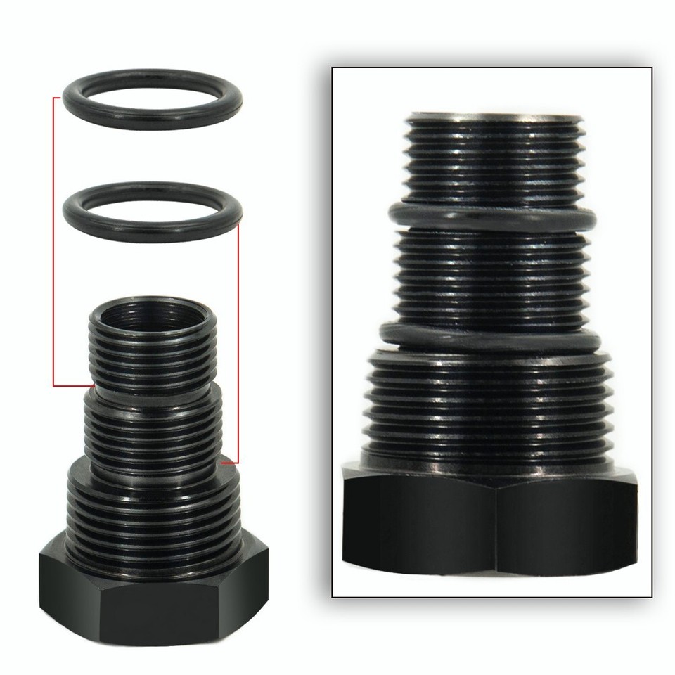 1/2"-28 NPT Automotive Oil Filter Threaded Adapter Auto Suppressor Oil ...