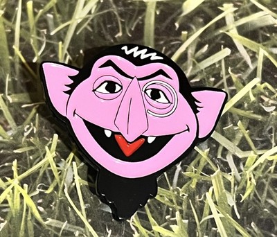 The Count 1 2 3 Ah ah ah Sesame Street PBS TV Charcter Puppet Hat Lapel ...