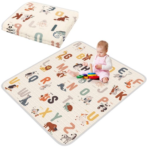 Woodland Animal Baby Play Mat Washable Splat Mat Anti Slip Baby ...