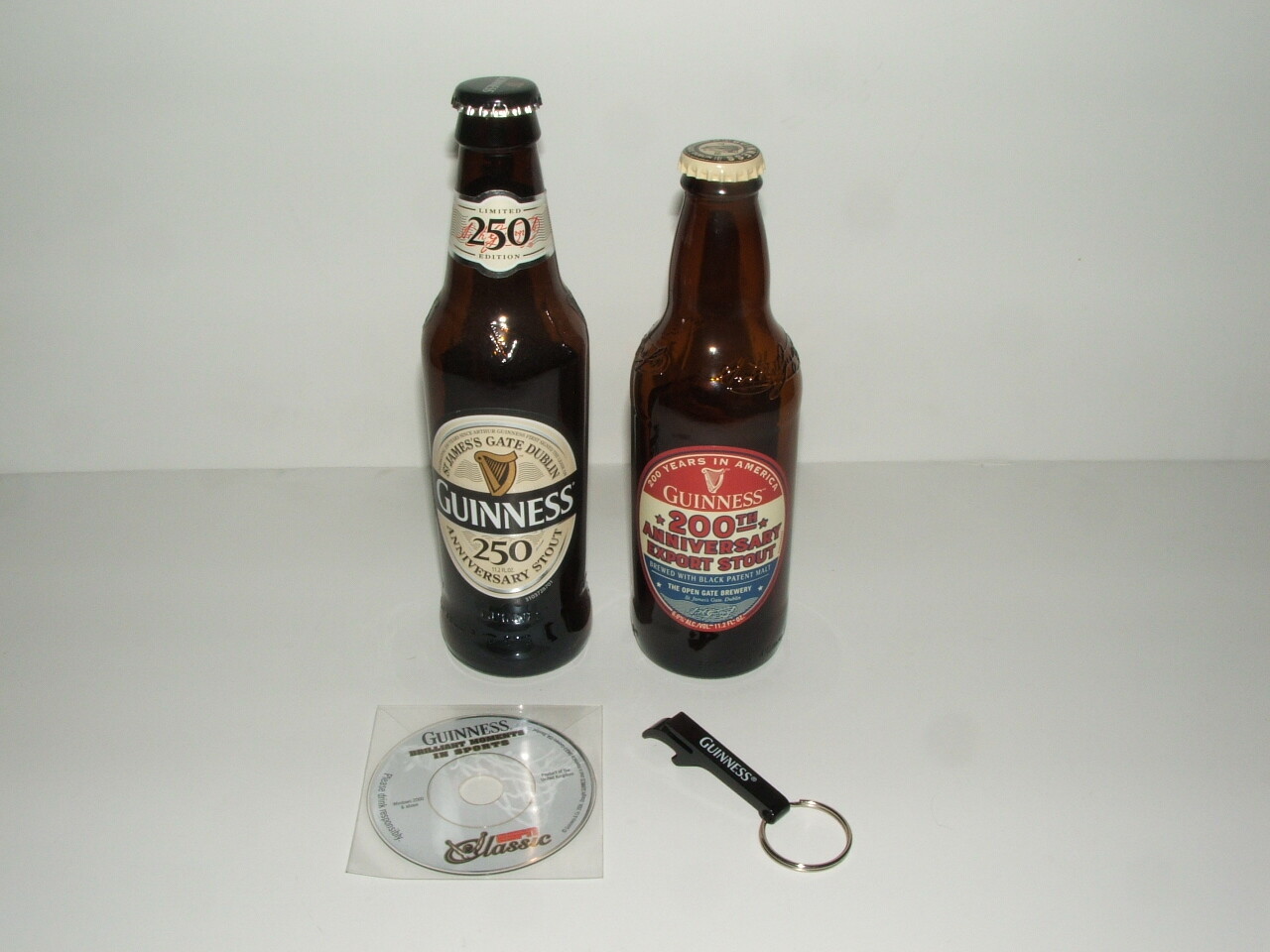 GUINNESS 200th 250th ANNIVERSARY EXPORT STOUT BEER EMPTY BOTTLE CD KEY ...