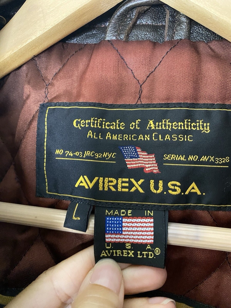 Avirex Vintage Leather 8462 JRC35AC2 Flight Bomber jacket sz Avirex Vintage Leather 8462 JRC35AC2 Flight Bomber jacket sz