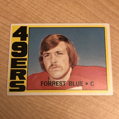 1972 TOPPS FORREST BLUE #38 SAN FRANCISCO 49ERS FOOTBALL CARD | eBay