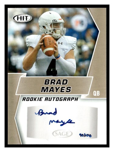 Brad Mayes 2019 SAGE HIT A8 AU, SN100 Autographs Gold Auto | eBay