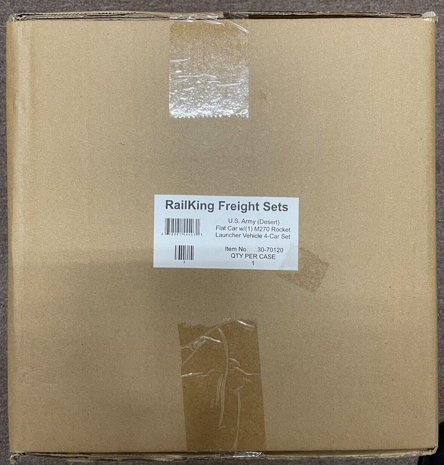 MTH 30-70120 - U.S. Army Flat Car w/ M270 MLRS Vehicle Set (4-Car ...