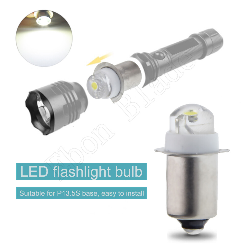 10X P13.5S 5V-24V 6V 18V 12V LED Upgrade Bulb White 0.5W For Maglite ...
