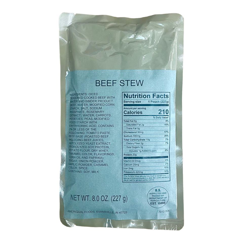 MRE Entree - Beef Stew, Authentic Military Surplus, 2026 First ...