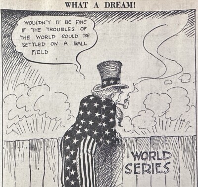 1942 USA World Series Baseball Uncle Sam WWII World War 2 Newspaper ...