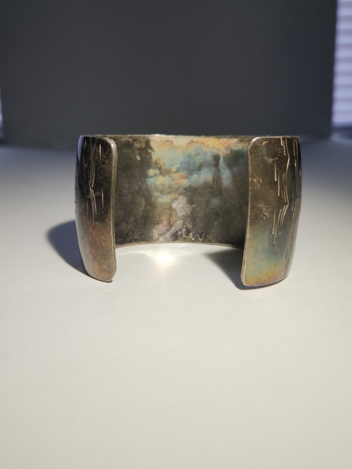 Thomas Singer Hallmark Sterling Native Vintage Cuff - Gem