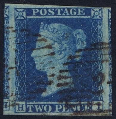 1841 2d Blue Plate 4 HI 4m Very Fine Used Big Stamp | eBay UK