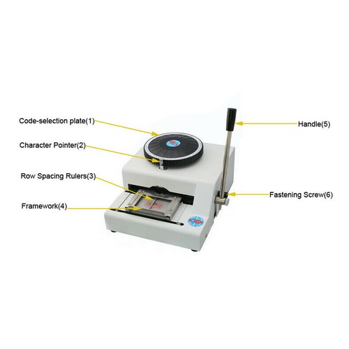Manual Dog Tag Embosser Metal ID Card Embossing Stamping Machine 52 ...