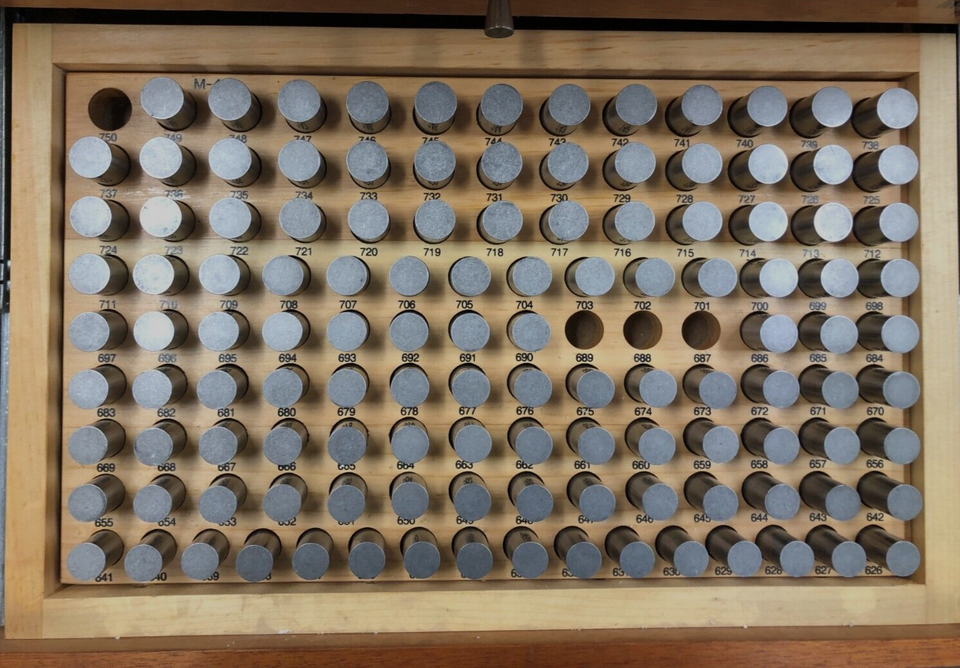 Meyer Steel PLUS Pin Gage Library .061"-.750" (685 Gages), .001 ...