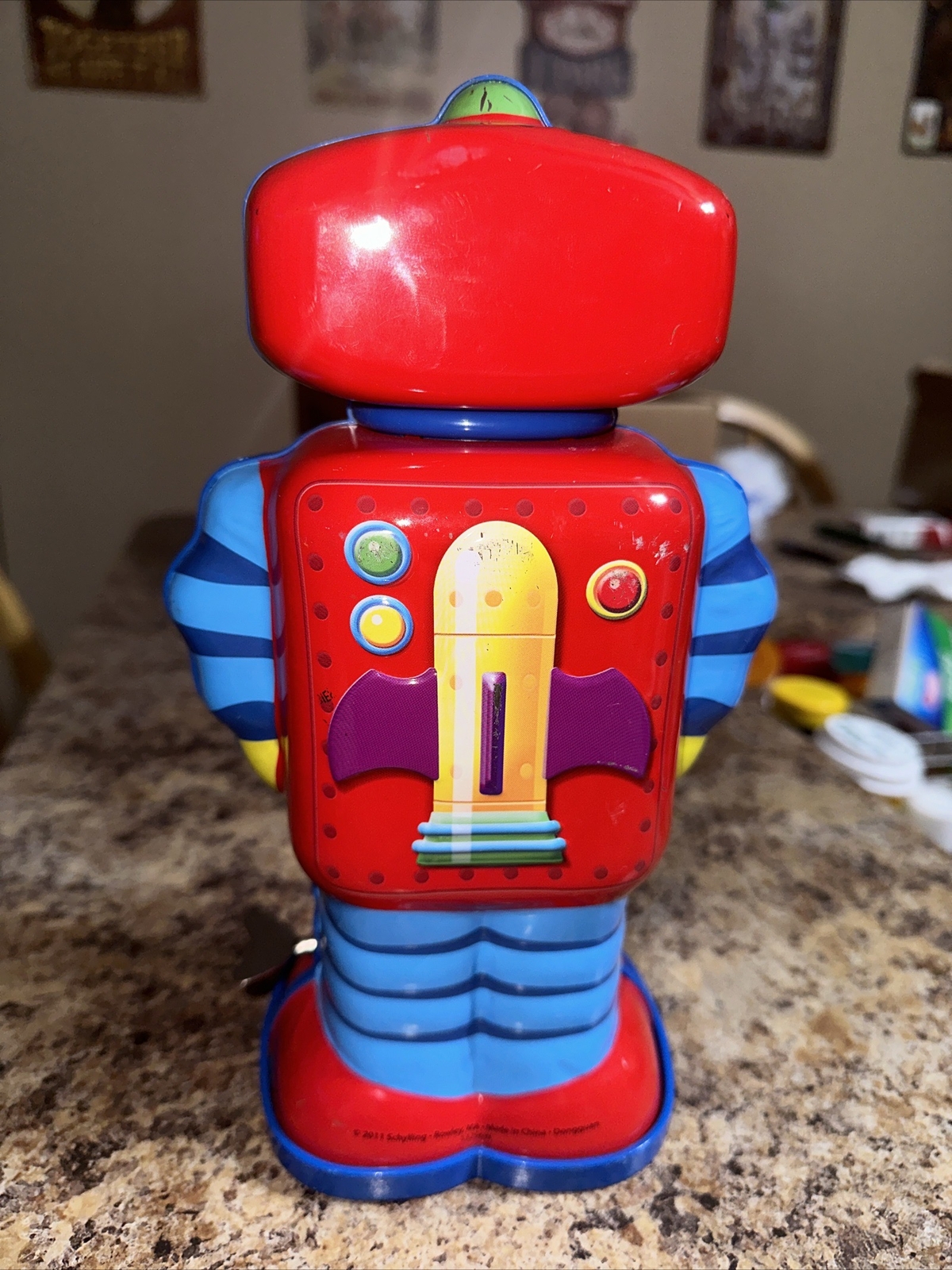 Schylling Cosmo Wind Up 10" Metal Robot Tin Toys 2011 Retro Style | eBay
