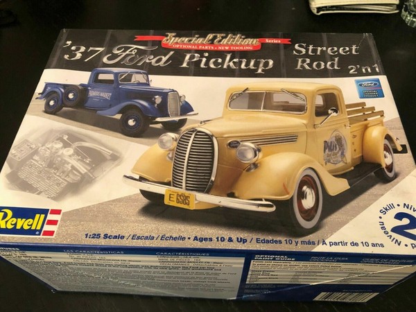 Revell 7208 1/25 1937 Ford Pickup Street Rod 2 'n 1 Plastic Model Kit ...