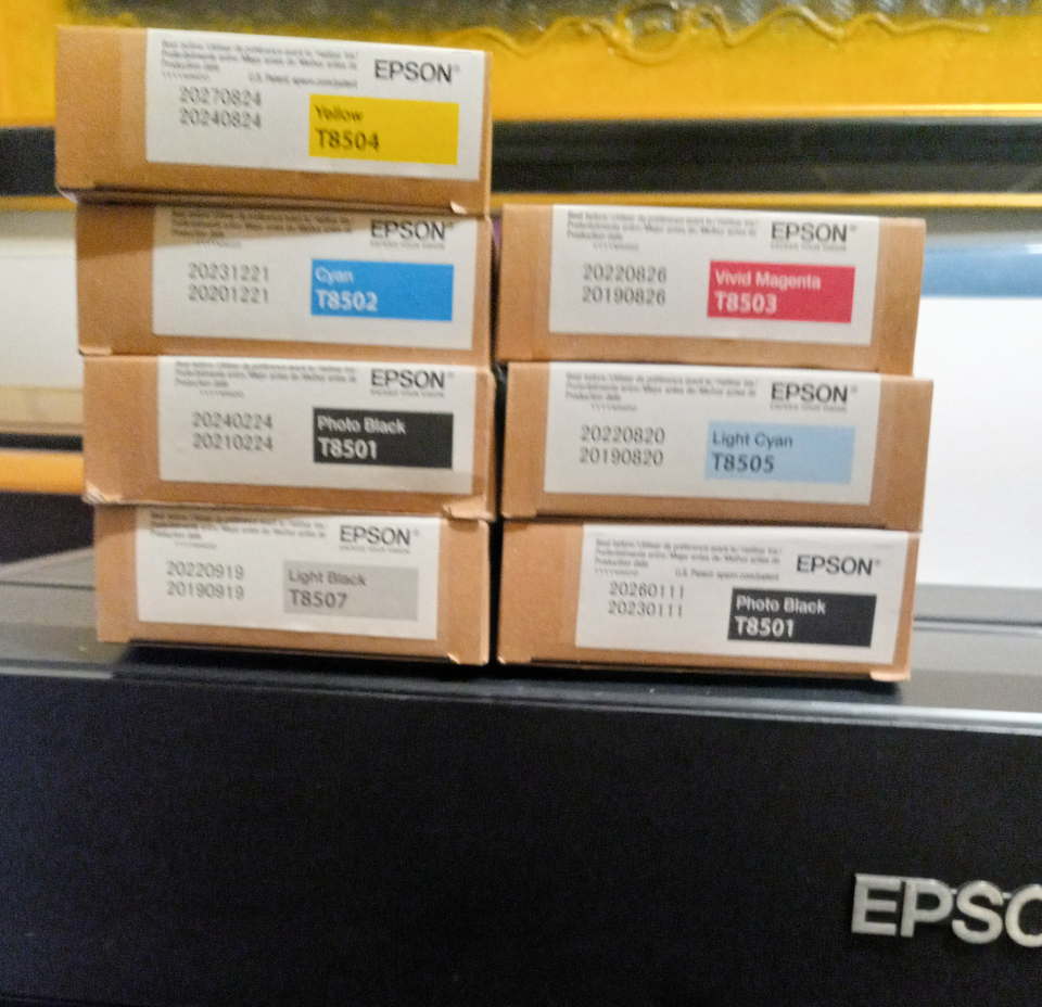 EPSON SURECOLOR P800 INK BRAND NEW LOT OF 7 | eBay
