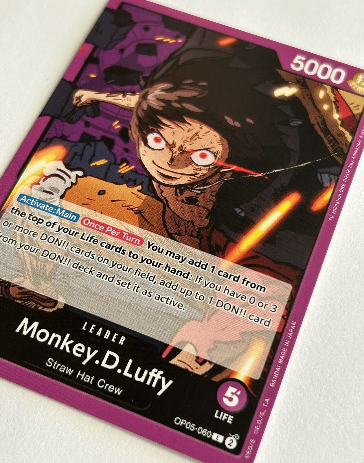 One Piece Awakening of The New Era Card - MONKEY.D.LUFFY OP05-060 ...