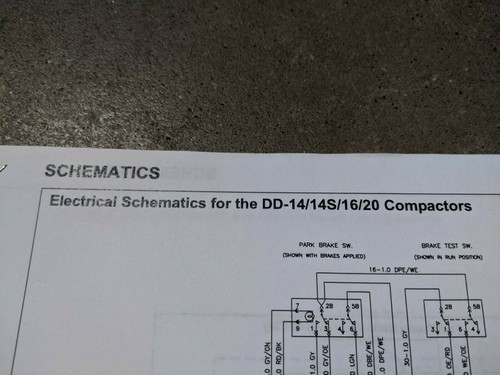 Ingersoll Rand DD14 DD14S DD16 DD20 Compactor Electrical Wiring Diagram ...