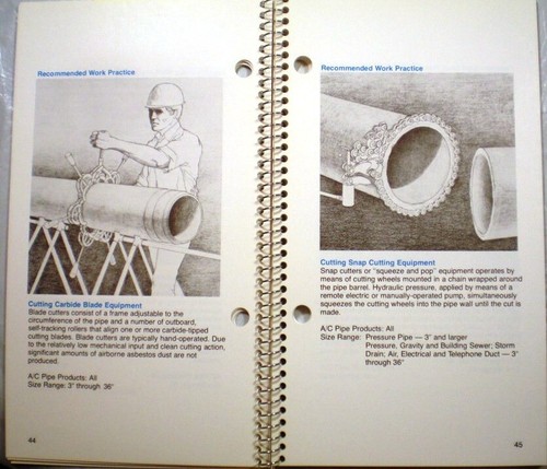 Johns-Manville Transite Pipe Manual Cutting Instructions 1979 ASBESTOS ...