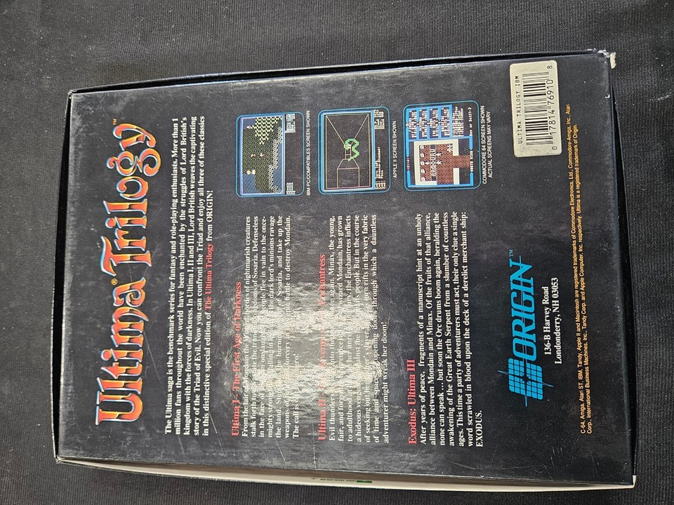 Ultima I II III Trilogy PC Big Box 17814769108 | eBay