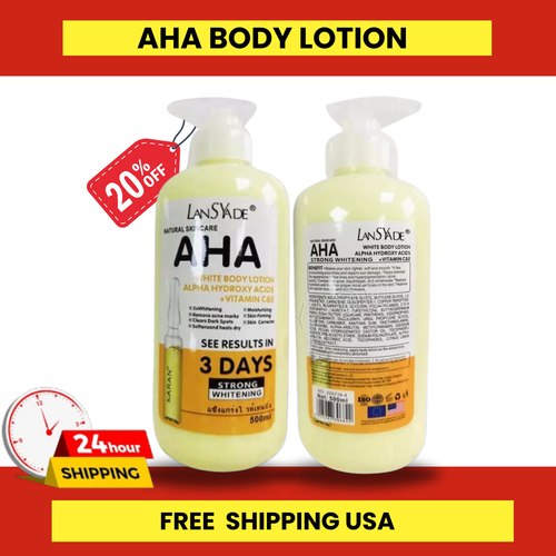 AHA Strong Brightening Body Cream Hydroxy Acid Vitamin C Whitening ...