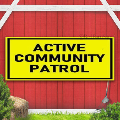 ACTIVE COMMUNITY PATROL YELLOW Banner Sign with Grommets | eBay