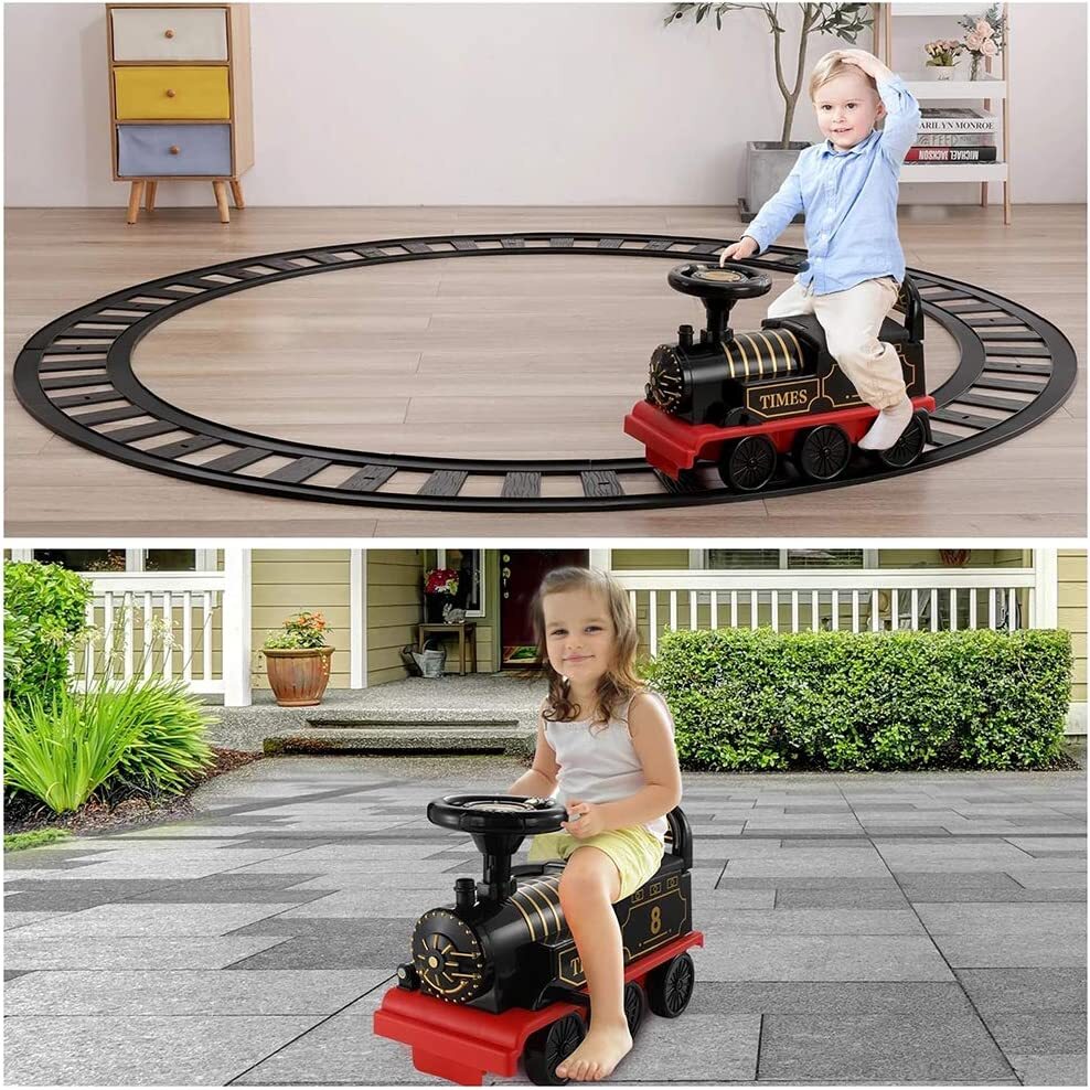 Kid 6V Electric Ride On Train Toy Motorized Train Engine Track Carriage ...