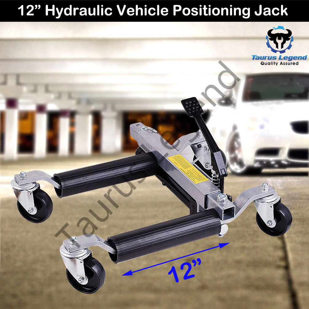 2PC 3000lbs Hydraulic Vehicle Positioning Jack SET -12" Wheel Dolly Car ...