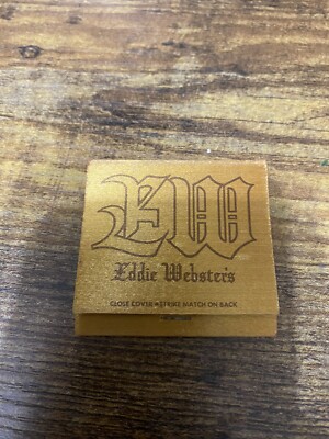 Vintage Eddie Webster’s Restaurant Minnesota Matchbook Matches Advertising | eBay