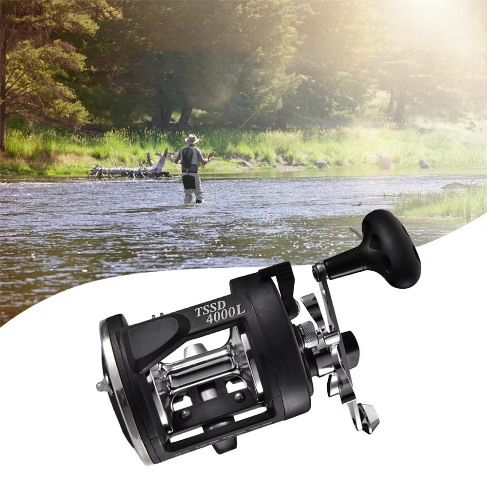 NEW Trolling Fishing Reel Saltwater Right Hand Sea Bait Casting Fishing ...
