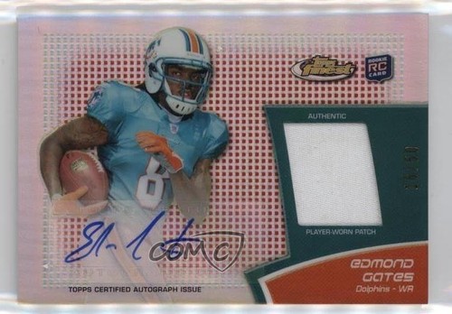 2011 Topps Finest Rookie Red Refractor /50 Edmond Gates Edmund RPA ...
